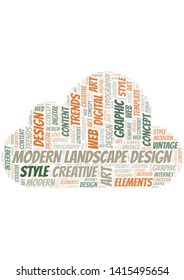 Modern Landscape Design Word Cloud Wordcloud Stock Vector (Royalty Free ...
