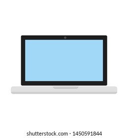 Modern Laptop Computer Cartoon Flat Style Stock Vector (Royalty Free ...
