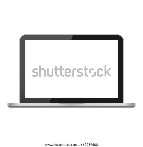 Modern Laptop Isolated On White Background Stock Vector (Royalty Free ...