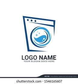 Lavar plantillas de logotipo o lavar: vector de stock (libre de ...