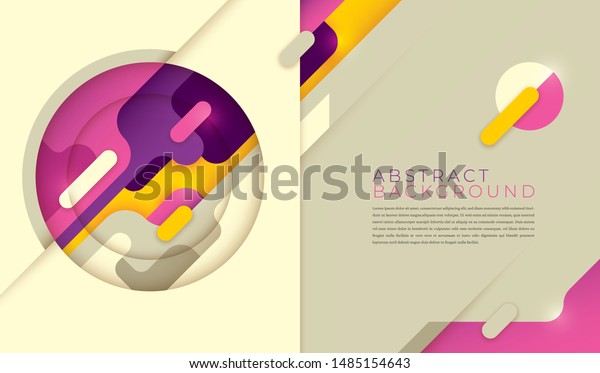 Modern Layout Design Abstract Style Colorful Stock Vector (Royalty Free ...