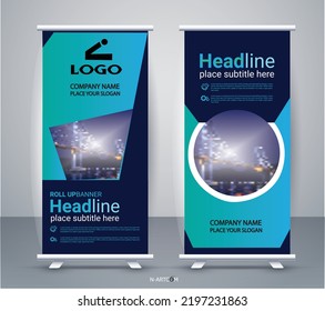 Modern Layout Roll Banner Cover Design Stock Vector (Royalty Free ...