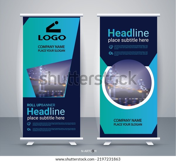Modern Layout Roll Banner Cover Design Stock Vector (Royalty Free ...