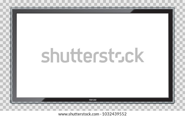 Modern Led Tv Screen Realistic Reflection Stock Vector (Royalty Free ...