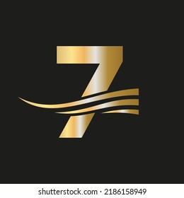 Modern Letter 7 7 Logo Monogram Stock Vector (Royalty Free) 2186158949 ...