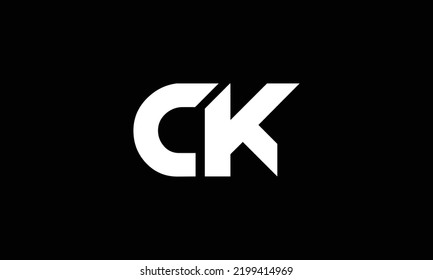 Modern Letter Ck Logo Design Vector Stock Vector (Royalty Free ...