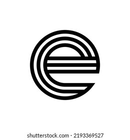 Modern Letter E Monogram Vector Logo Stock Vector (Royalty Free ...