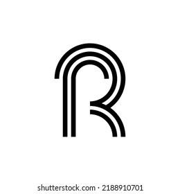 Modern Letter R Monogram Vector Logo Stock Vector (Royalty Free ...