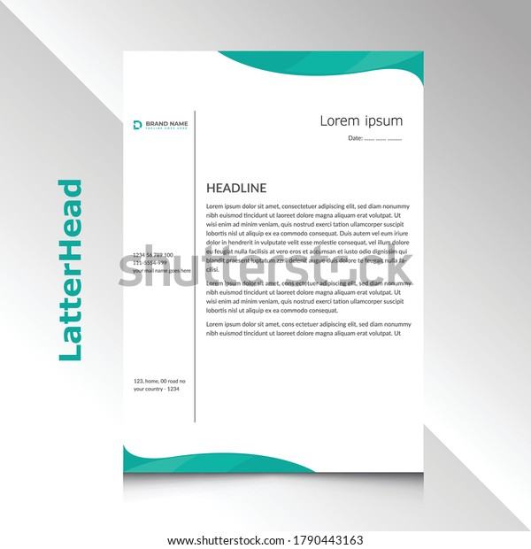 Modernes Briefkopf-Design in Vektorvorlage: Stock-Vektorgrafik ...