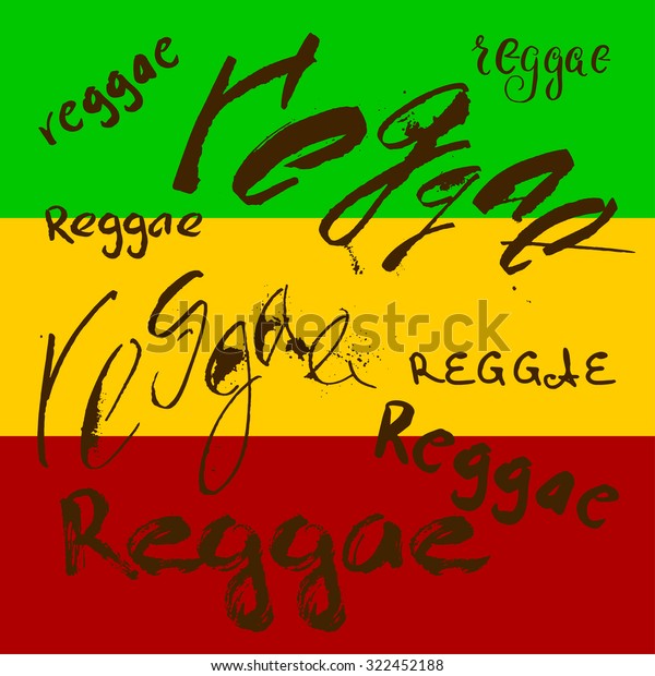 Modern Lettering Poster Reggae Style Vector Stock Vector (Royalty Free ...
