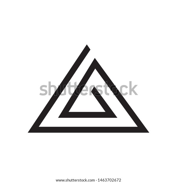Modern Line Art Triangle Design Vector Stock Vector (Royalty Free ...