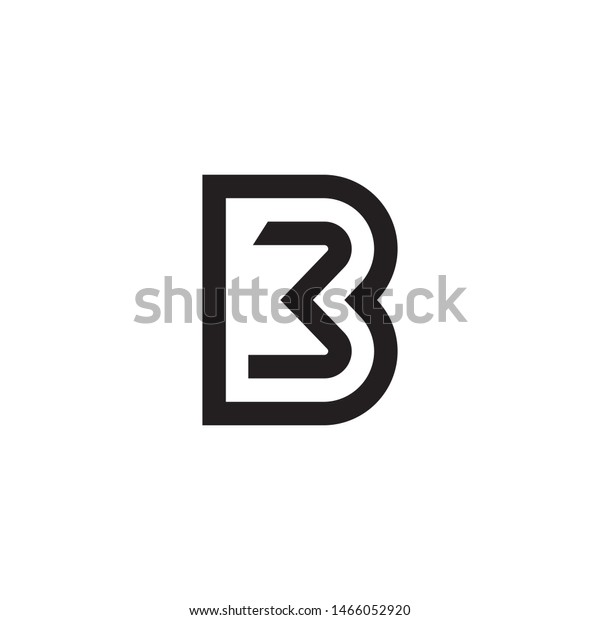 Modern Line Initial B3 Letter Concept Stock Vector (Royalty Free ...