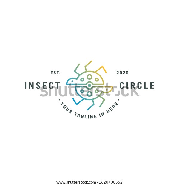 Modern Line Logo Design Line Insect Stock Vector (Royalty Free ...