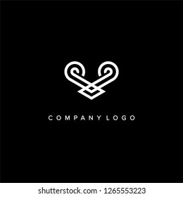Modern Line Logos Creative Geometric Shapes Stock Vector (Royalty Free ...
