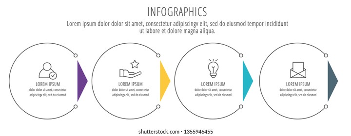 Modern Line Vector Illustration Infographic Circles Stock Vector ...