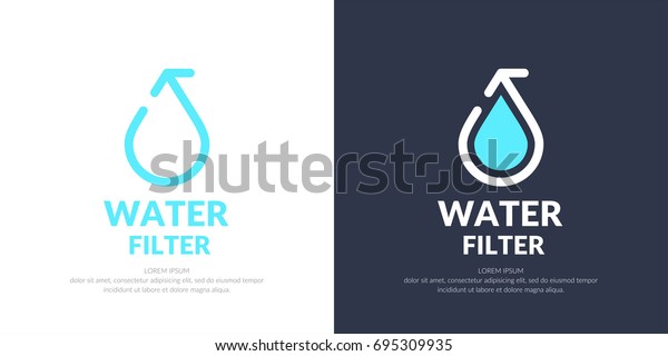 Modern Line Vector Logo Water Filter Stock Vector (Royalty Free ...