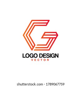 Modern Linear S Logo Design Template Stock Vector (Royalty Free ...