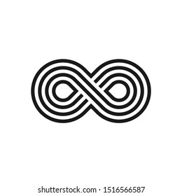 Modern Linear Infinity Sign Logo Design: เวกเตอร์สต็อก (ปลอดค่า ...