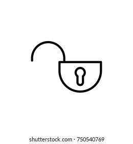 Modern Lock Line Icon Premium Pictogram Stock Vector (Royalty Free ...
