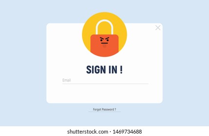 Modern Login Form Page Website Ui Stock Vector (Royalty Free ...