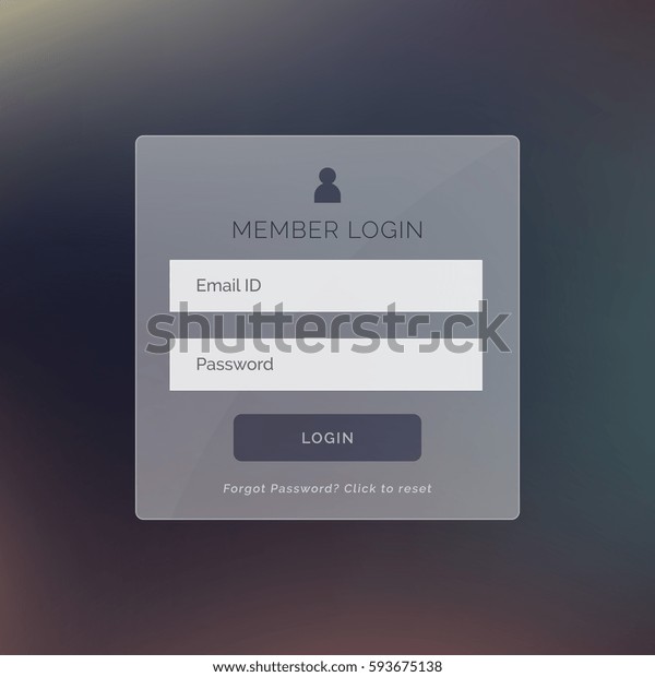Modern Login Form Ui Design Website 库存矢量图（免版税）593675138 | Shutterstock