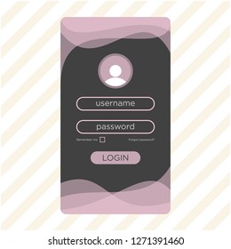 Modern Login Ui Design Vector Stock Vector (Royalty Free) 1271391460 ...