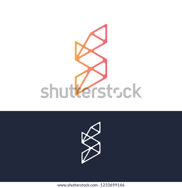 Modern Logo Abstract Geometric Letter S Stock Vector (Royalty Free ...