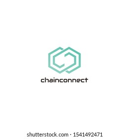 Modern Logo Design Connection Clean Background Stock Vector (Royalty ...