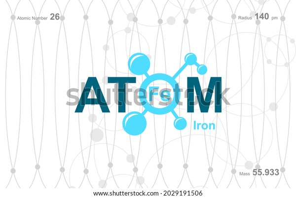 Modern Logo Design Word Atom Atoms Stock Vector (Royalty Free ...