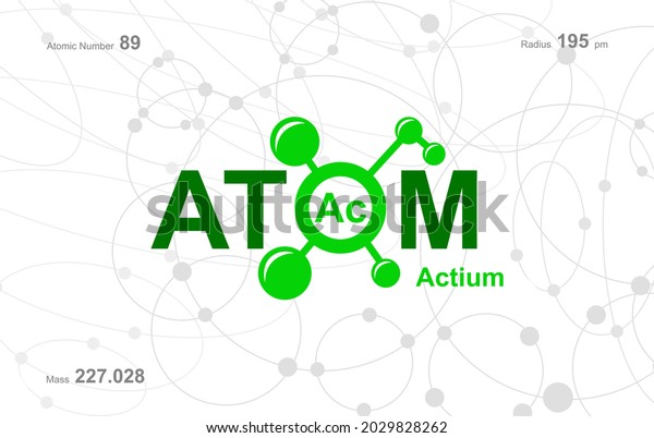 Modern Logo Design Word Atom Atoms Stock Vector (Royalty Free ...