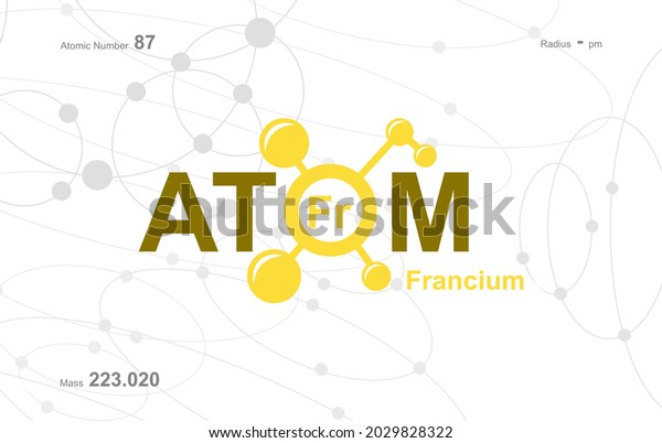 Modern Logo Design Word Atom Atoms Stock Vector (Royalty Free ...