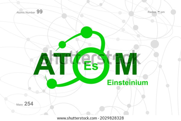 Modern Logo Design Word Atom Atoms Stock Vector (Royalty Free ...