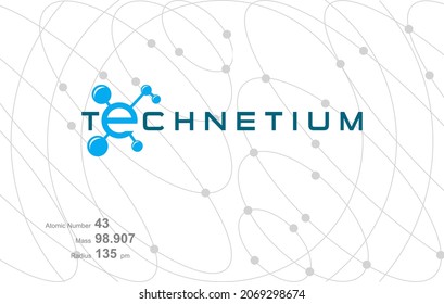 Modern Logo Design Word Technetium Which Stock Vector (Royalty Free ...