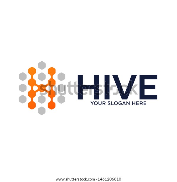 Modern Logo Hive Pattern Cool Gradient Stock Vector (Royalty Free ...