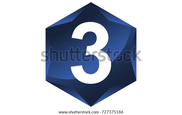Modern Logo Number 3 Stock Vector (Royalty Free) 727375186 | Shutterstock