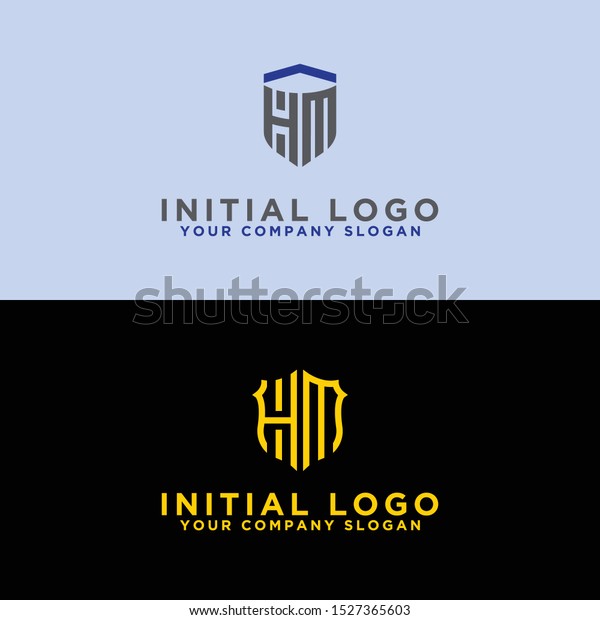 Modern Logo Set Hm Logo Design Stock Vector (Royalty Free) 1527365603 ...
