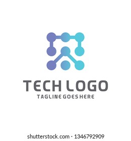 Micro Tech Technology Logo Vector Application Stock Vector (Royalty ...