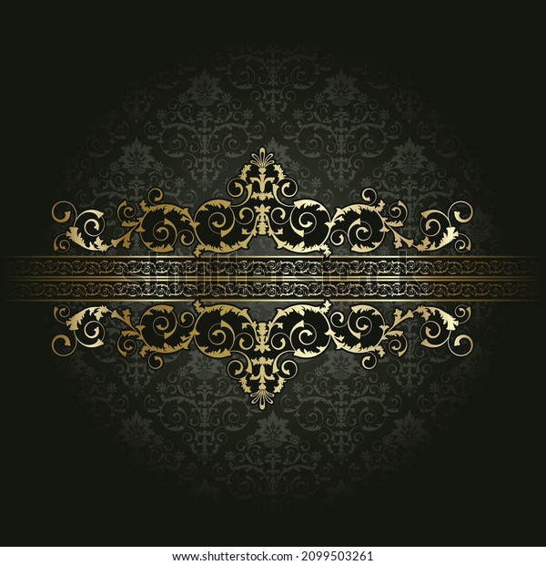 Modern Luxury Golden Text Frame Stock Vector (Royalty Free) 2099503261 ...