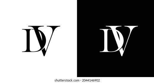 Modern Luxury Letter Dv Initials Logo Stock Vector (Royalty Free ...