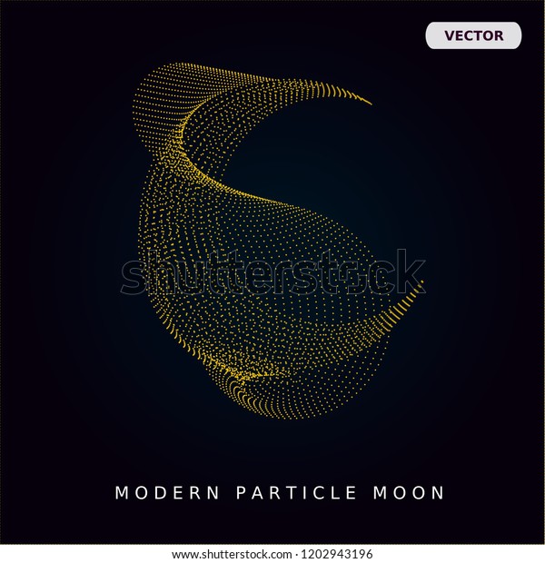 Modern Luxury Particle Moon Background Vector Stock Vector (Royalty ...