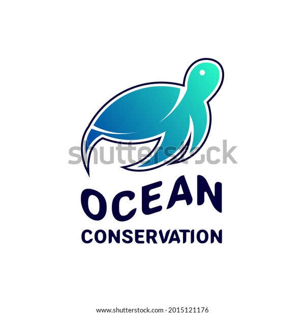 Modern Luxury Style Ocean Conservation Logo Stock Vector (Royalty Free ...