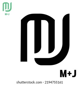 Modern M J Illustrator Logo Design Stock Vector (Royalty Free ...