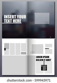 Modern Magazine Layout Template Stock Vector (Royalty Free) 599943971 ...