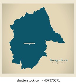 Modern Map Bongolava Madagascar: vector de stock (libre de regalías ...