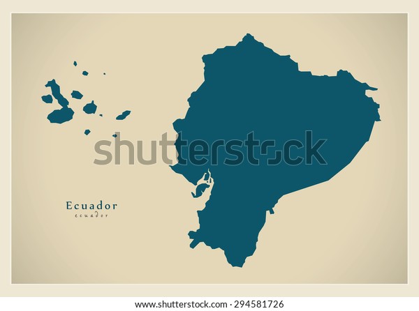 Modern Map Ecuador Islands Ec Stock Vector (Royalty Free) 294581726 ...