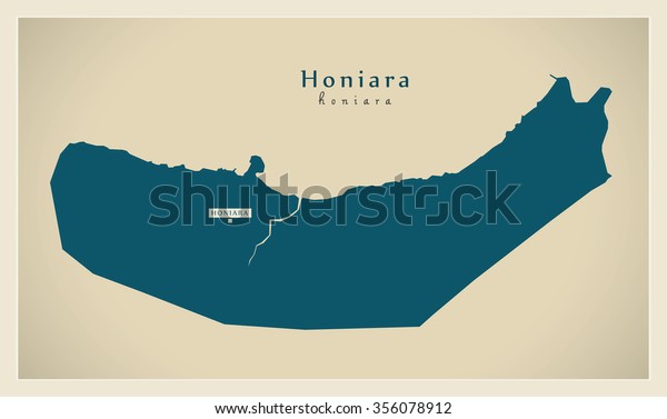 Modern Map Honiara Sb Stock Vector (Royalty Free) 356078912 | Shutterstock