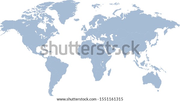 Modern Map Light Blue Color Isolated Stock Vector (Royalty Free ...