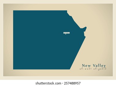 Modern Map New Valley Stock Vector (Royalty Free) 257488957 | Shutterstock