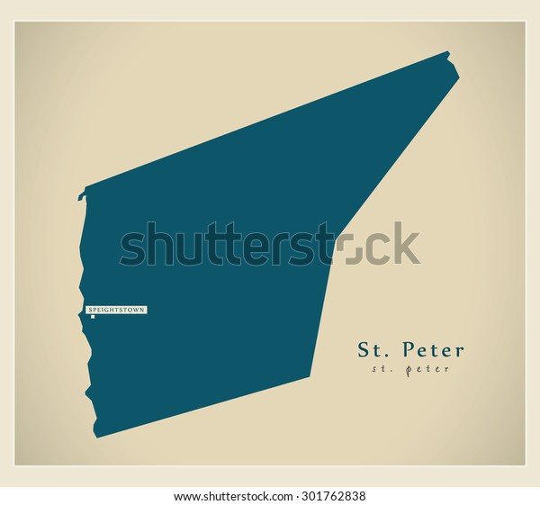 Modern Map St Peter Bb Stock Vector (Royalty Free) 301762838 | Shutterstock