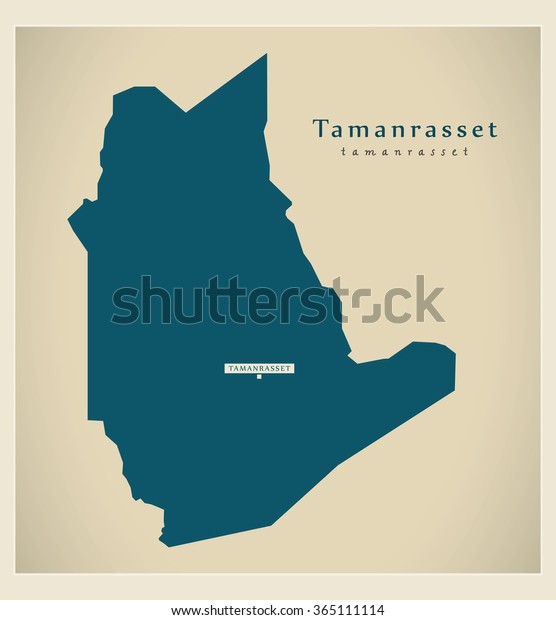 Modern Map Tamanrasset Dz Stock Vector (Royalty Free) 365111114 ...